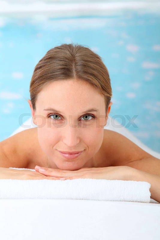 Closeup Of Beautiful Blond Woman On A Massage Bed Colourbox