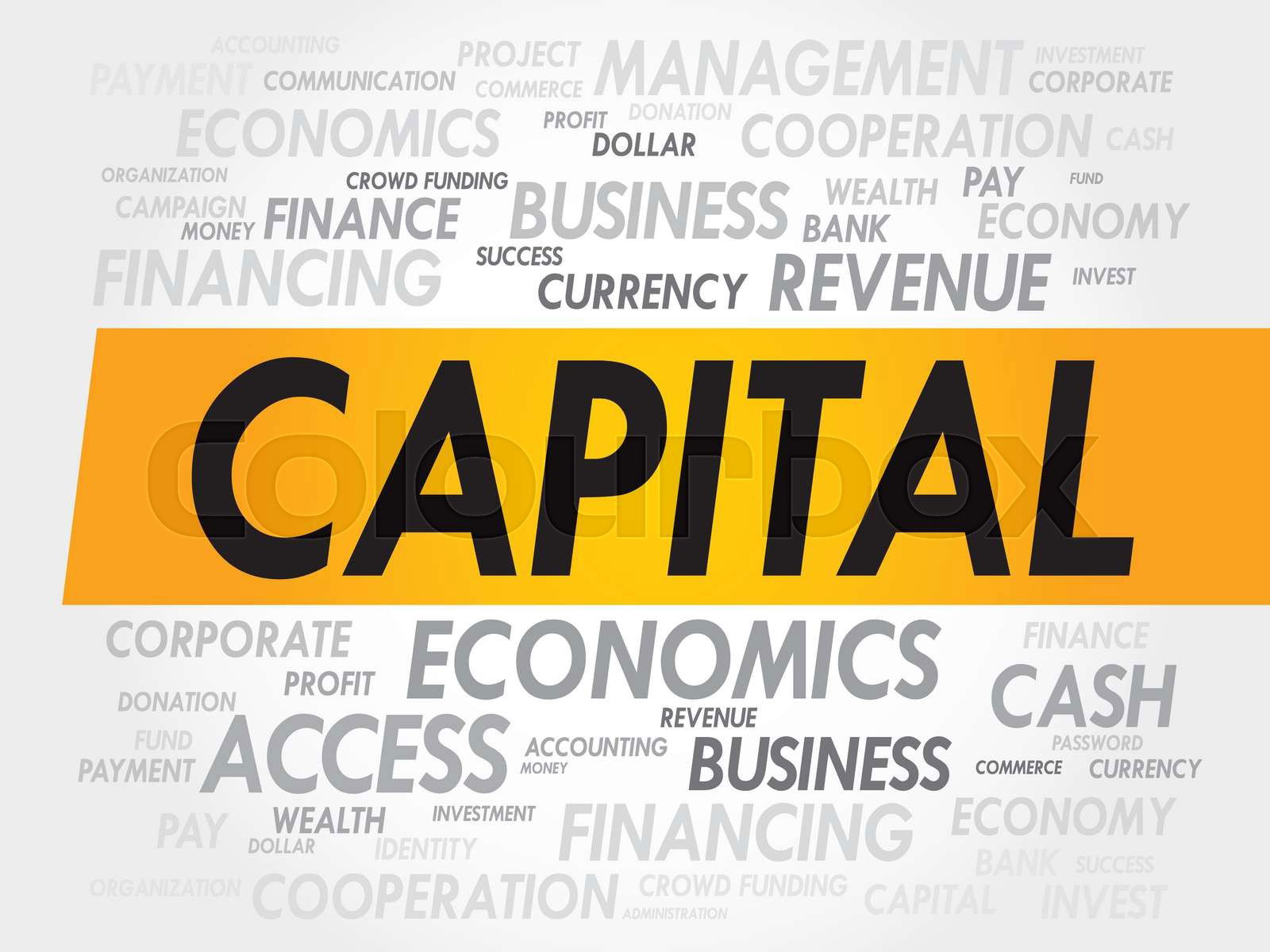 CAPITAL word cloud business concept Colourbox