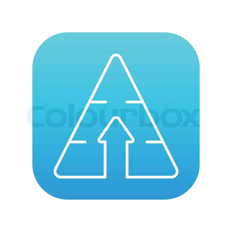 Pyramid with arrow up line icon for web, mobile and infograp | Colourbox Pyramid with arrow up line icon for web, mobile and infograp | Colourbox