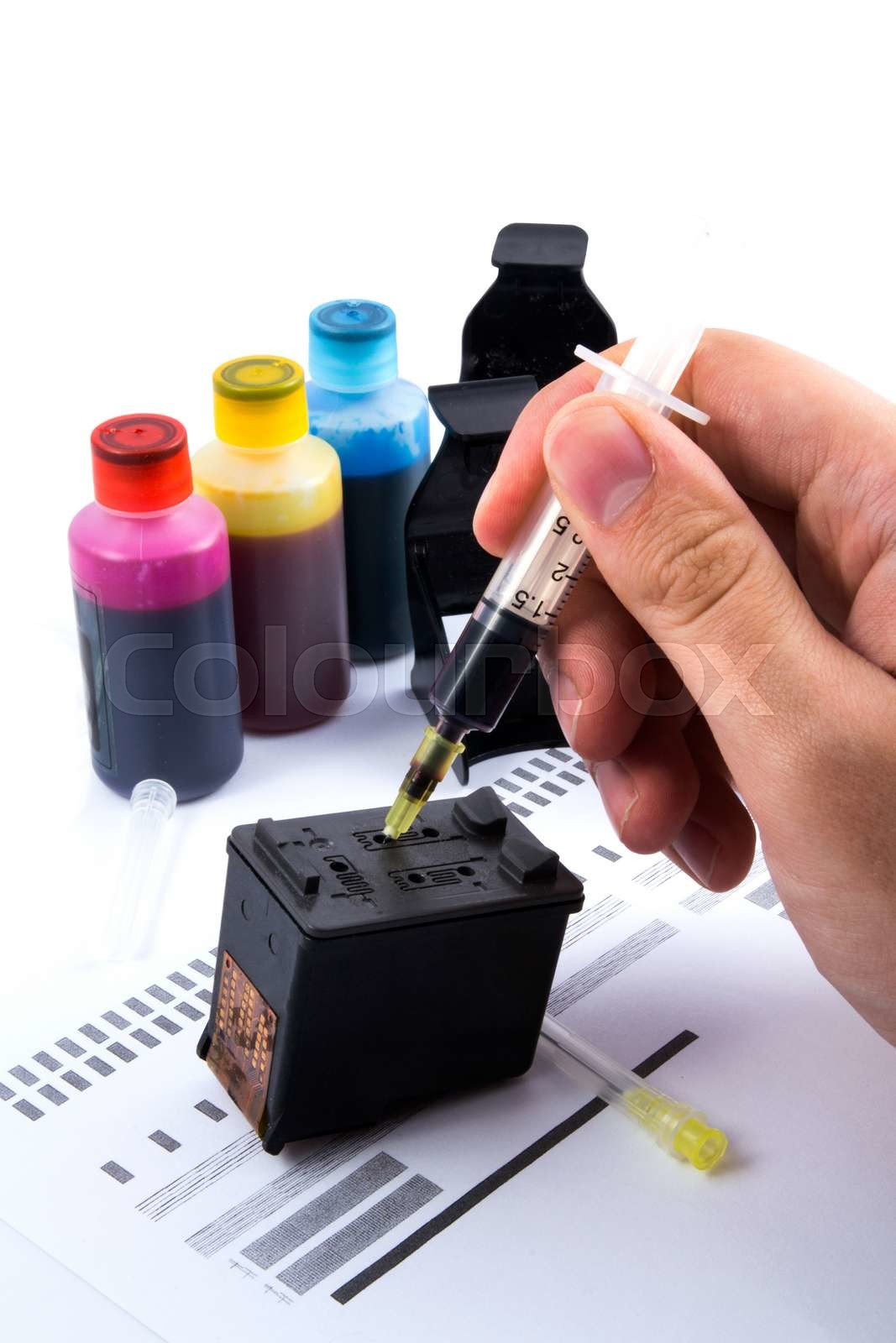 Refilling ink cartridges store