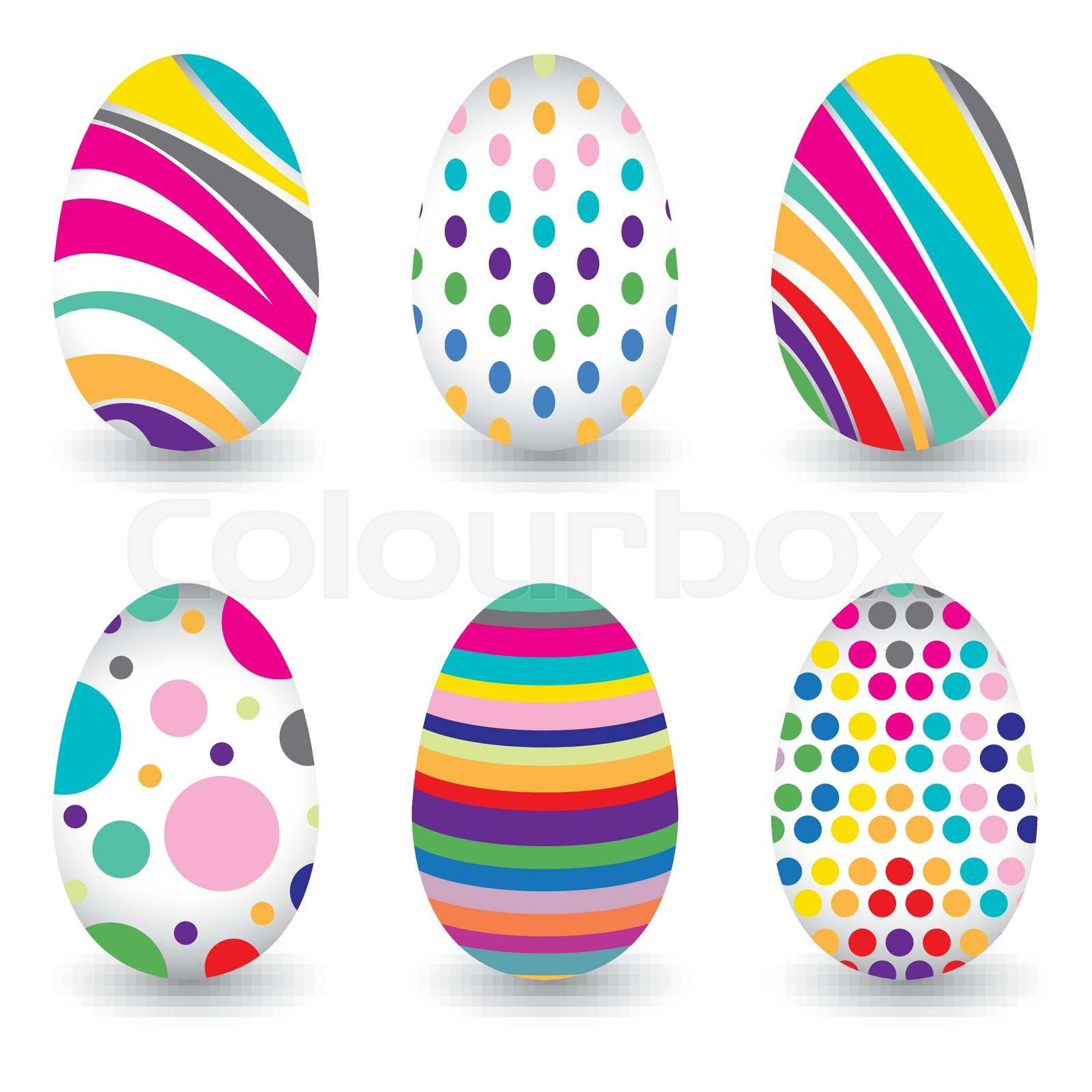 Easter day for egg isolated on vector design. Colorful grap Colourbox