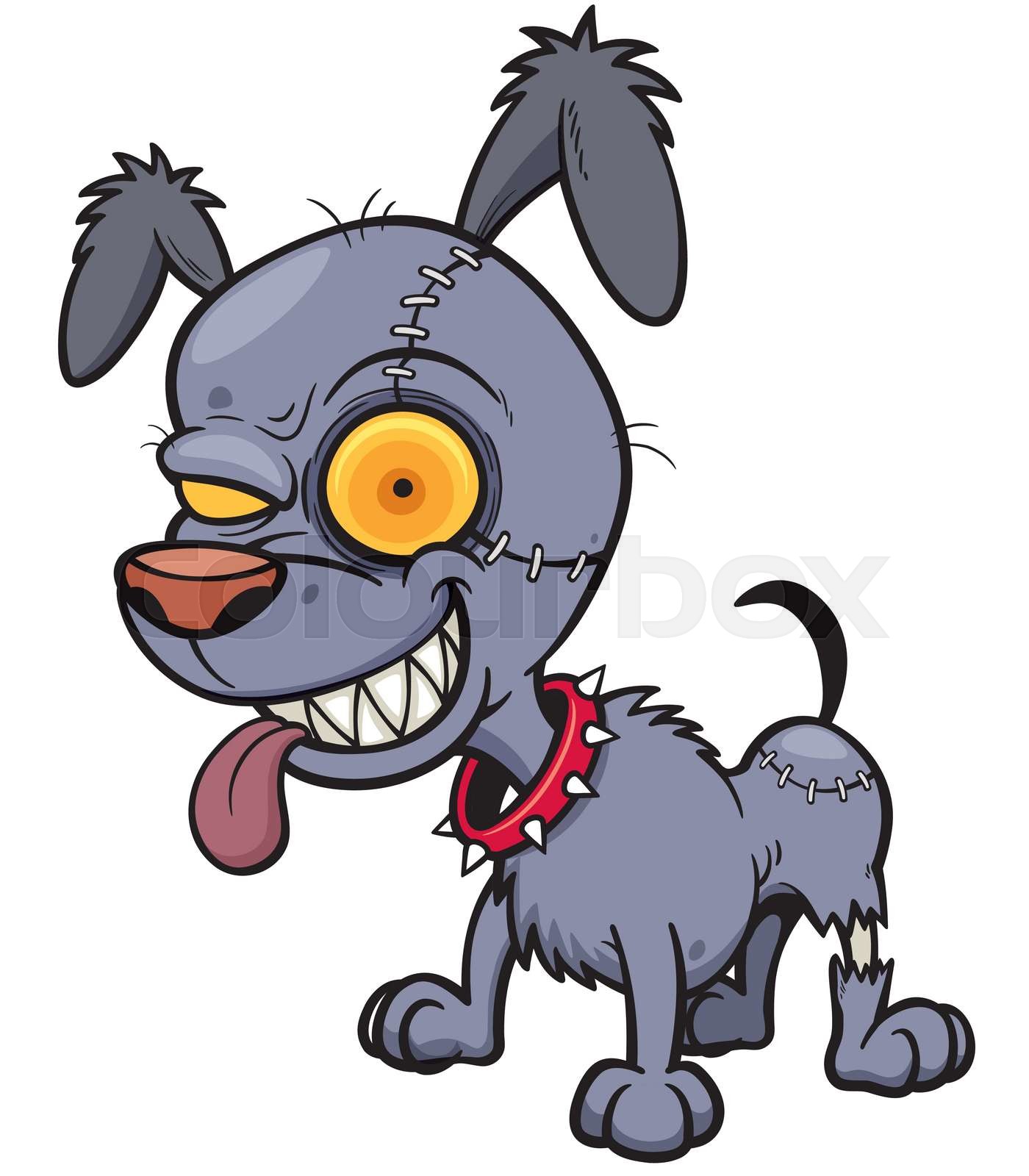Vector illustration of Cartoon Dog zombie Colourbox