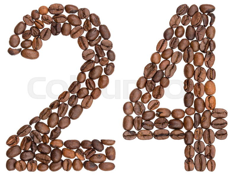 Arabic numeral 24, twenty four, from coffee beans, isolated | Colourbox Arabic numeral 24, twenty four, from coffee beans, isolated | Colourbox