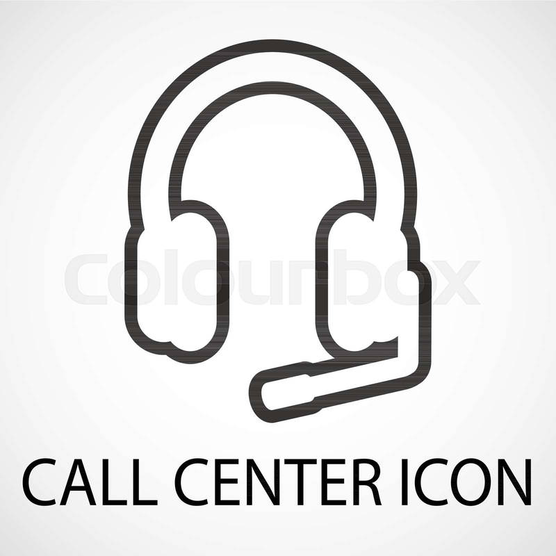 Simple call center line art icon, vector | Colourbox Simple call center line art icon, vector | Colourbox