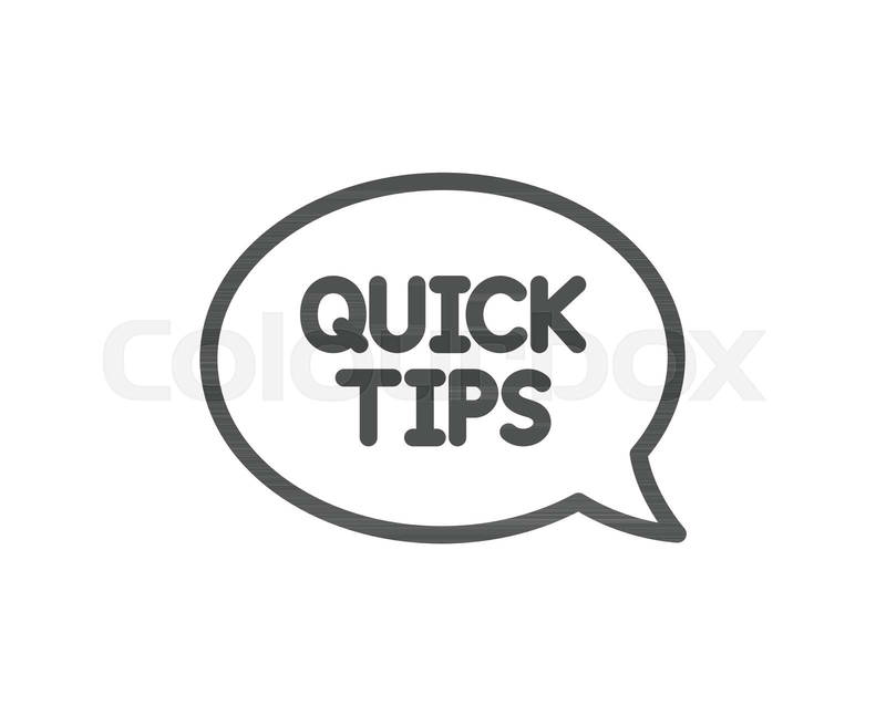 Quick tips line icon. Helpful tricks sign. | Stock vector | Colourbox Quick tips line icon. Helpful tricks sign. | Stock vector | Colourbox