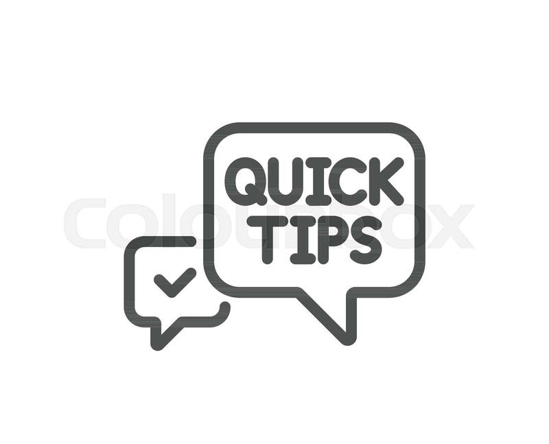 Quick tips line icon. Helpful tricks sign. | Stock vector | Colourbox Quick tips line icon. Helpful tricks sign. | Stock vector | Colourbox