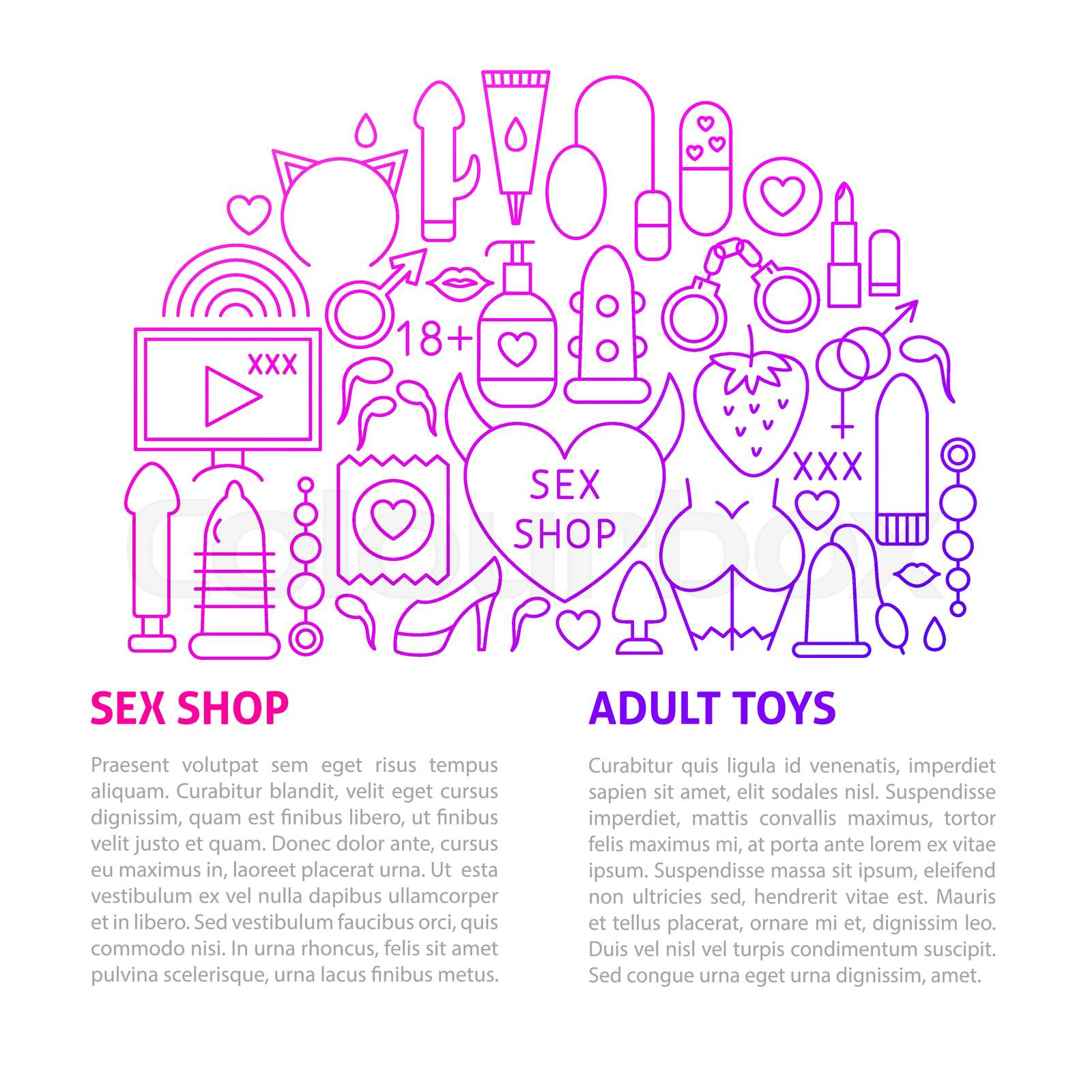 Sex Line Template Stock Vector Colourbox