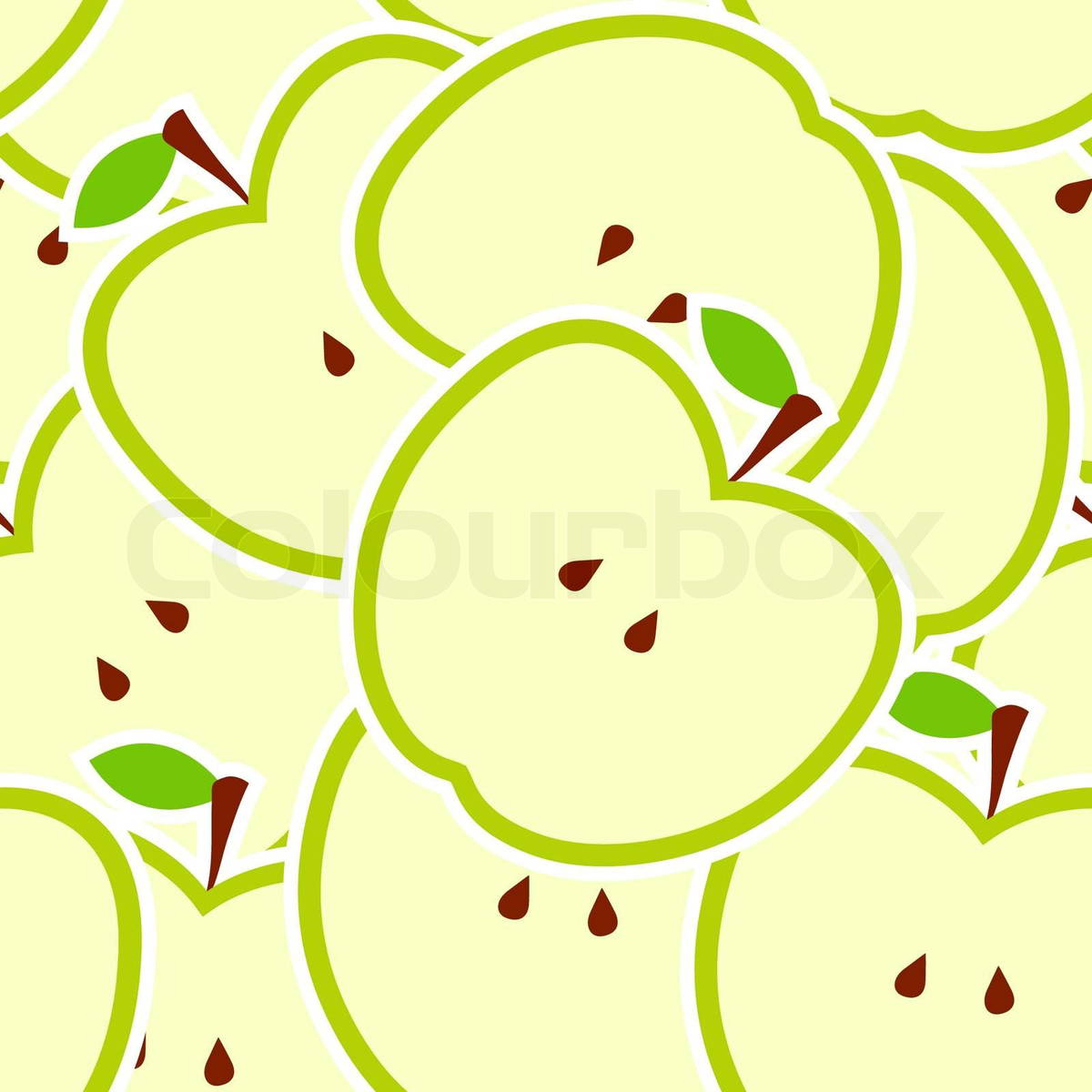 Apple Vector Illustration Seamless Pattern Colourbox