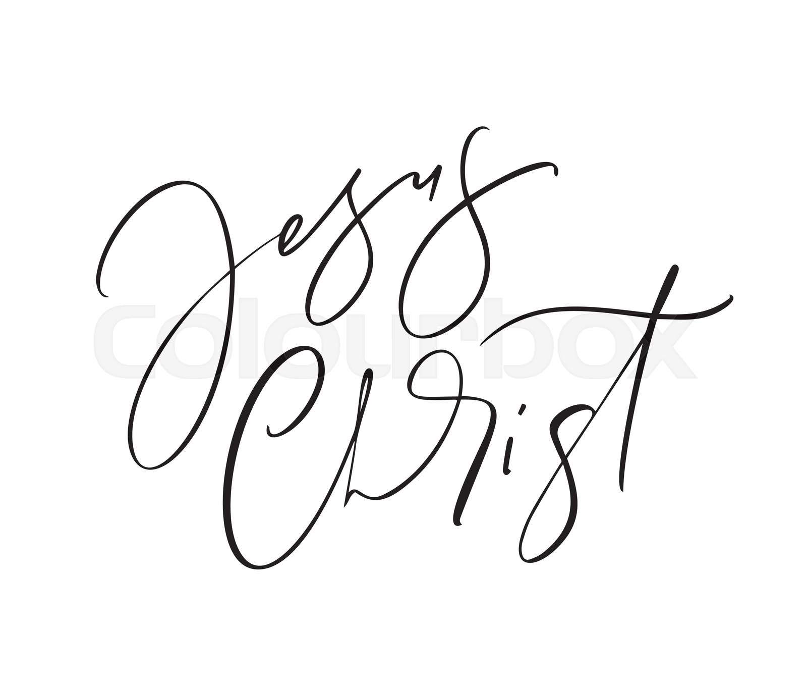Jesus is my Hero hand written vector calligraphy lettering t Colourbox