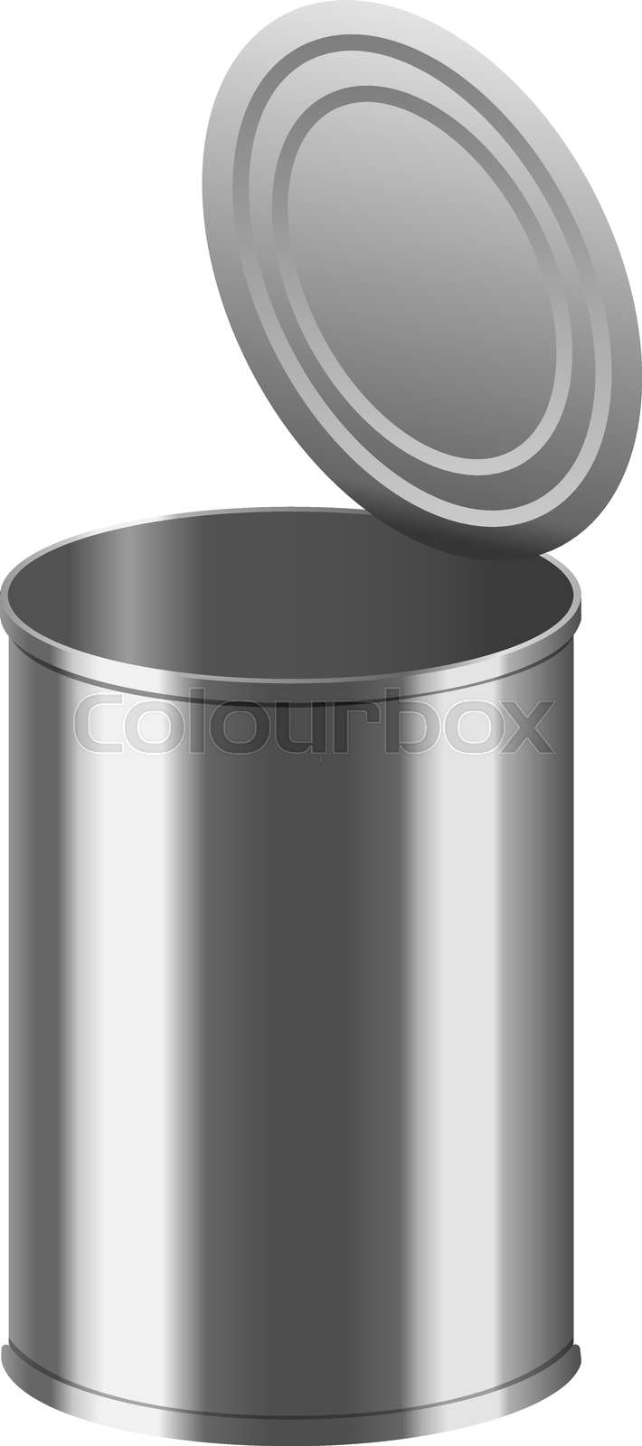 Open tin can mockup, realistic style | Stock vector | Colourbox Open tin can mockup, realistic style | Stock vector | Colourbox
