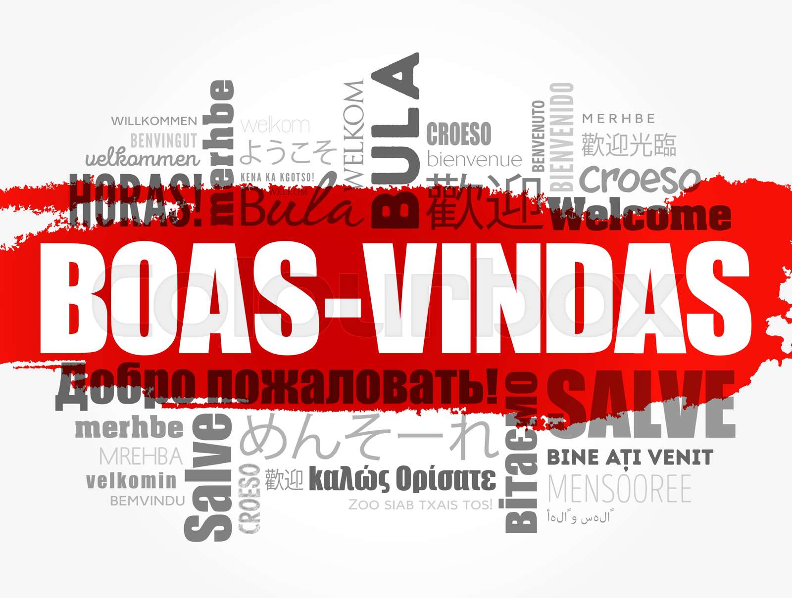 Boas Vindas Welcome In Brazilian Portuguese Word Cloud In Colourbox