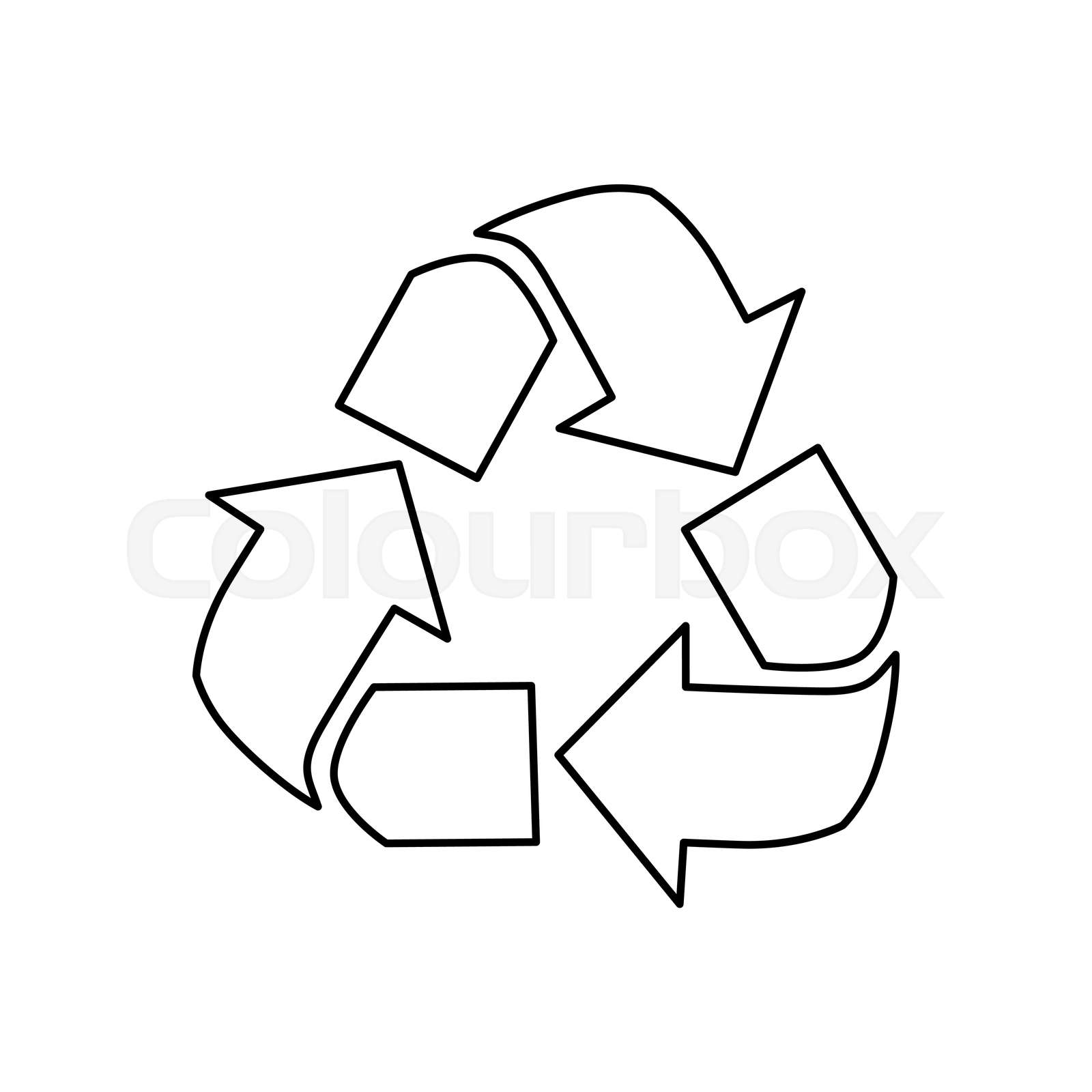 Vector Recycle Icon Symbol Or Emblem Isolated On White Background Reduce Reuse Recycle Sign