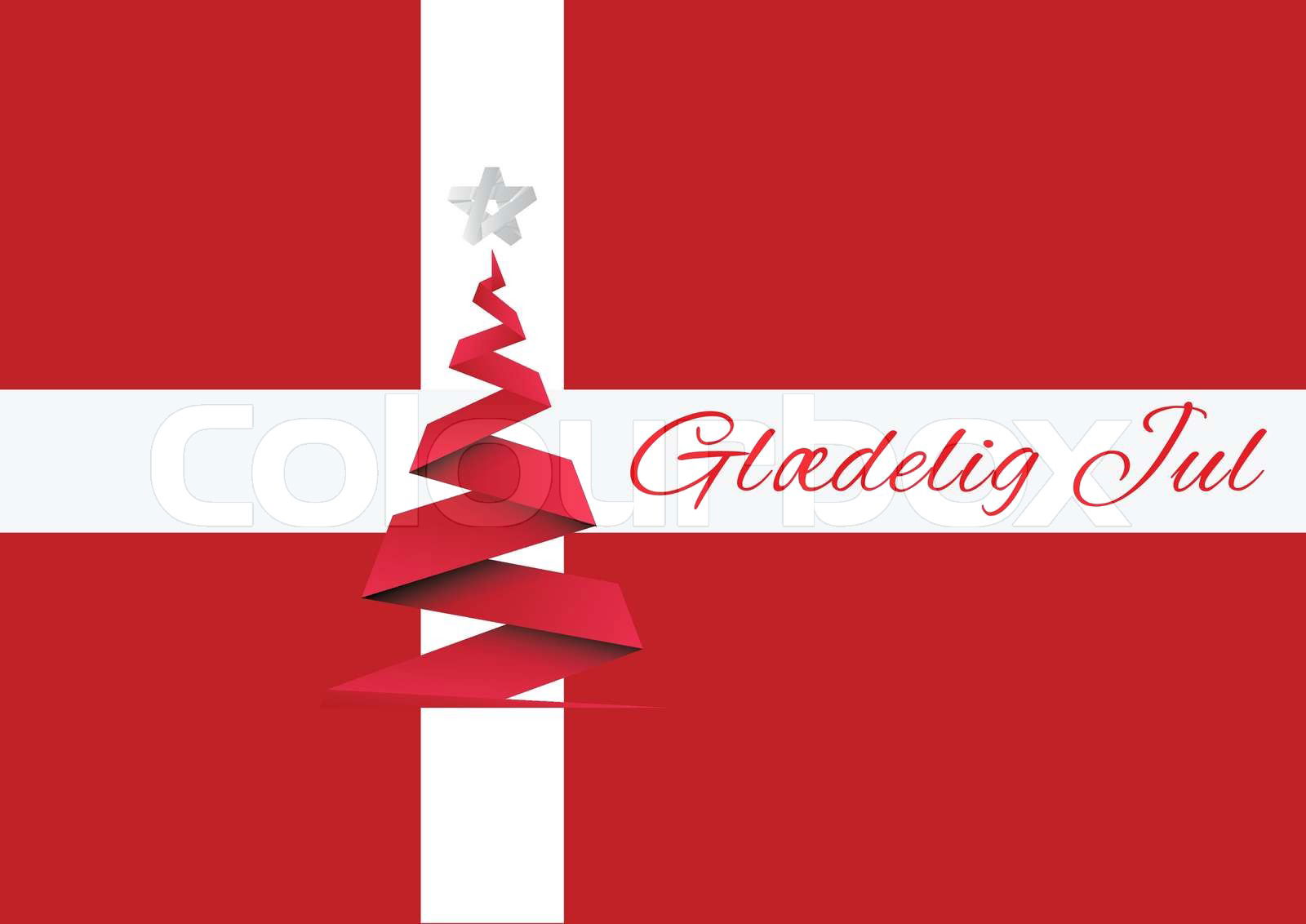 Merry Christmas background vector Glaedeling Jul Denmark Colourbox