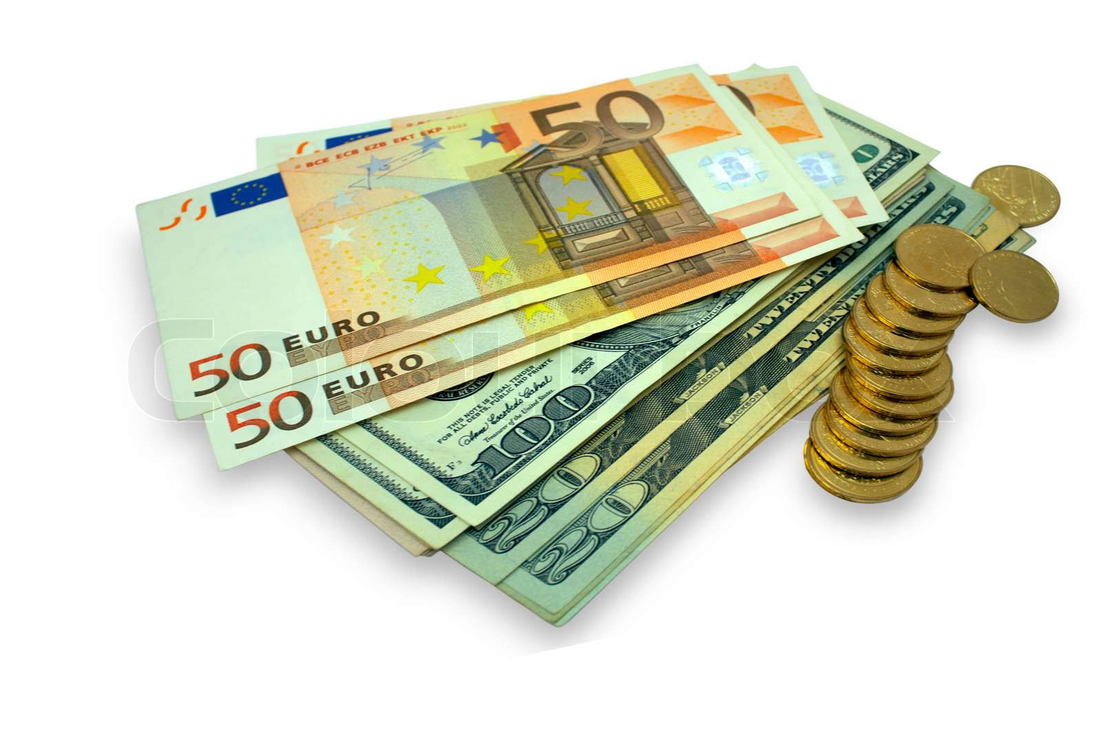 Dollars euros Colourbox