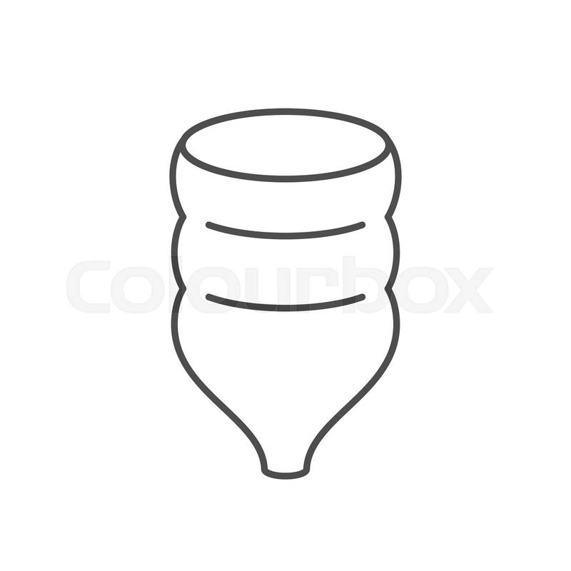 Human Anus Line Outline Icon Isolated On White Vector Illus Colourbox