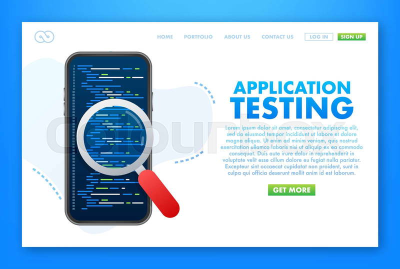 Application Testing. Testing software development. Vector st | Colourbox Application Testing. Testing software development. Vector st | Colourbox