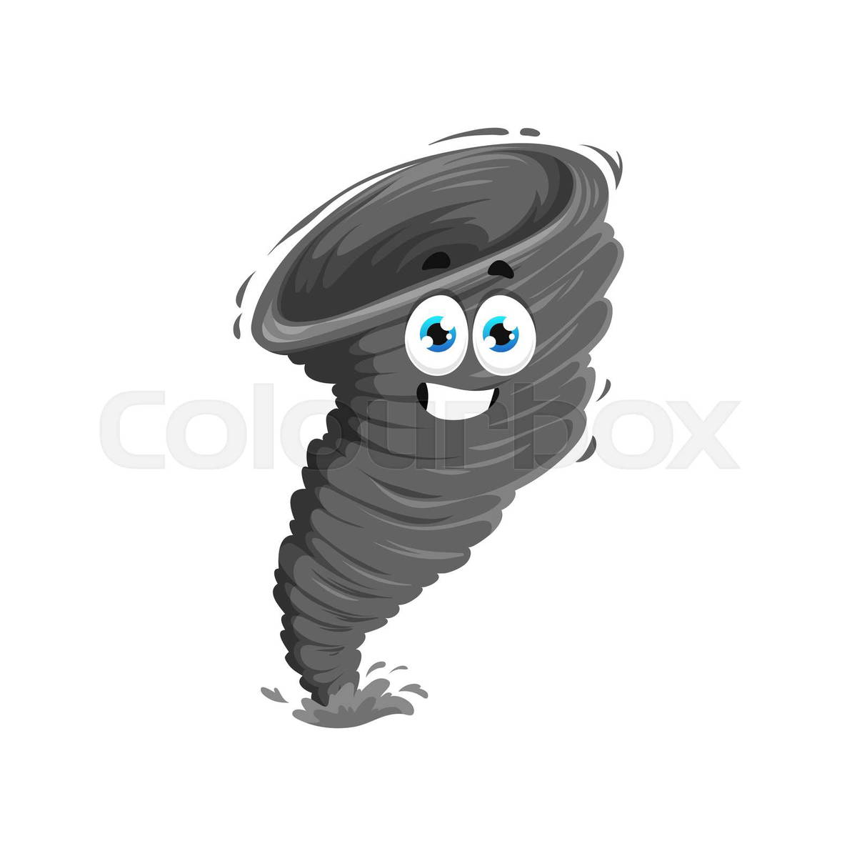 Cartoon Tornado Character Funny Vector Storm Isolated Weat Colourbox
