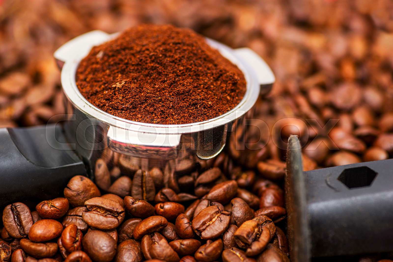 Freshly ground coffee store