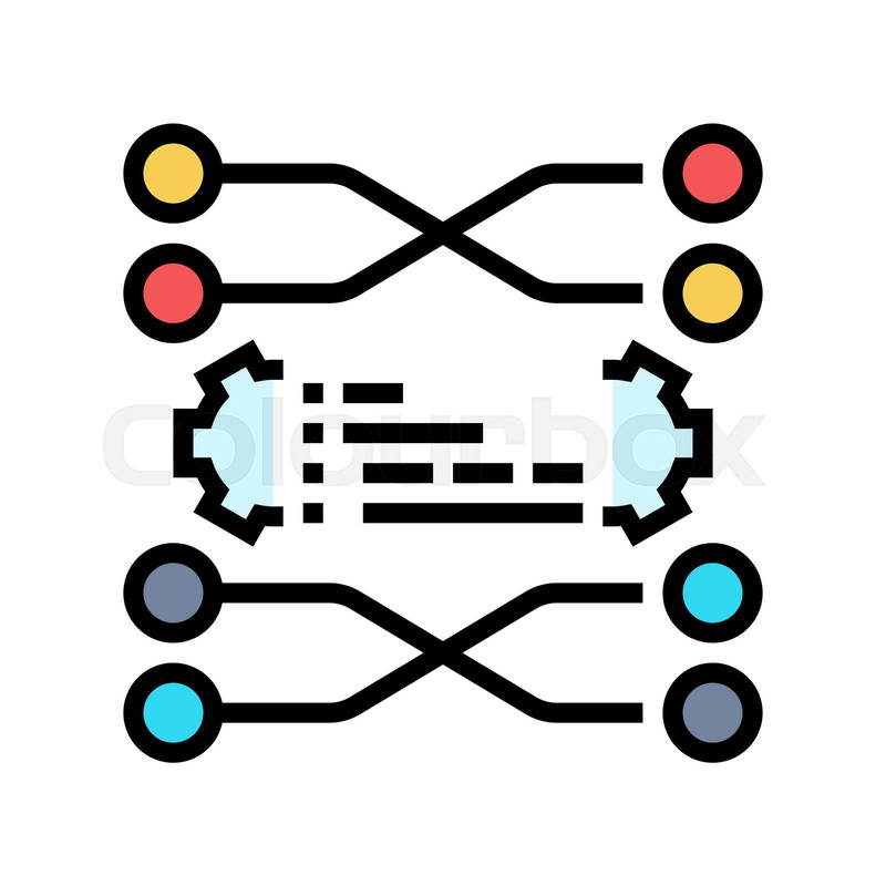 Sorting algorithm color icon vector. sorting algorithm sign. | Colourbox Sorting algorithm color icon vector. sorting algorithm sign. | Colourbox
