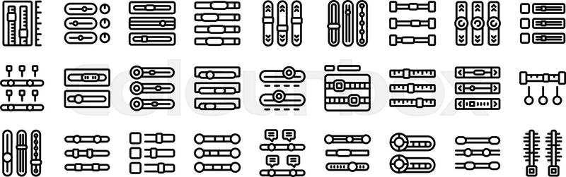 Scrollbar icons set. Collection of adjuster icons featuring | Colourbox Scrollbar icons set. Collection of adjuster icons featuring | Colourbox
